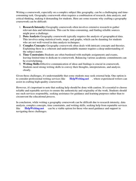 Geography Coursework Hypothesis Pdf Geography River