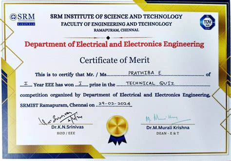 Success Engineering Achievement Technicalquiz Learning Prathiba