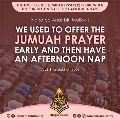 The Time For The Jumuah Prayer Sirajum Munira