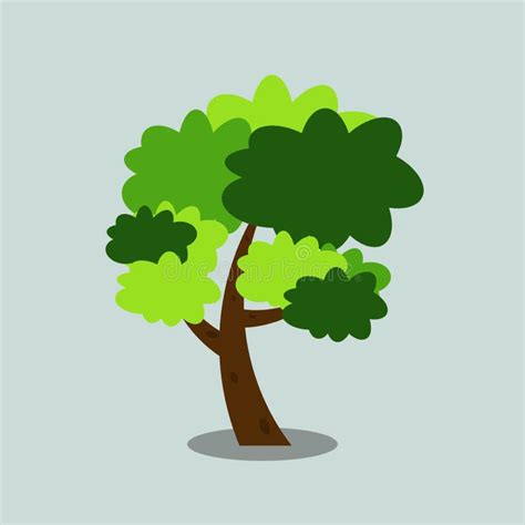 Symbols Tree Icon Green With Beautiful Leaves Vector Illustration