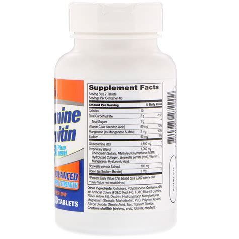 21st Century Glucosamine Chondroitin Complex Plus Msm Advanced Triple