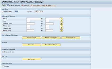 MRN1 SAP Tcode Deter Lowest Value Rge Of Coverage
