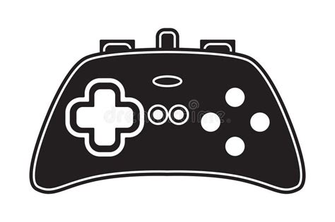 vector game controller gamepad icon black shape joystick element flat