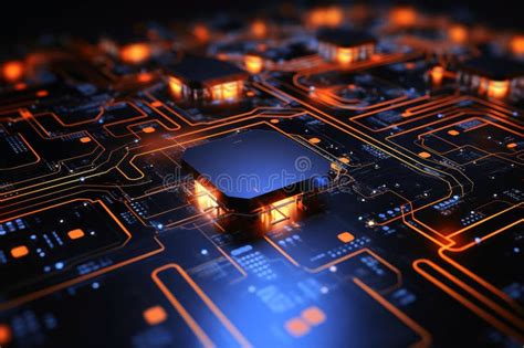 A Modern Circuit Design Technology For Cyberspace Stock Illustration Illustration Of