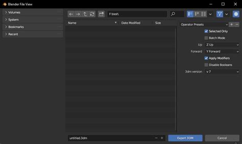 Export 3dm Addon For Blender Rhinoceros And Moi3d Released Scripts And Themes Blender
