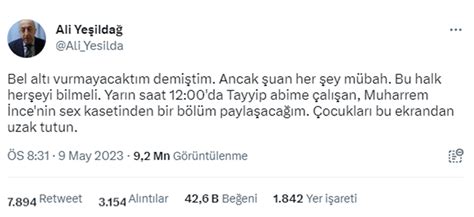 İnce Hakkında Kaset Paylaşacağını Duyuran “ali Yeşildağ” Hesabı Gerçek Değil Serbestiyet