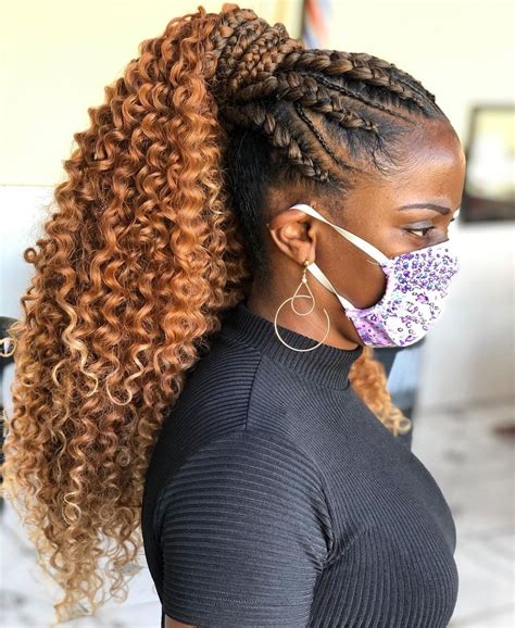 Goddess Braids With Weave