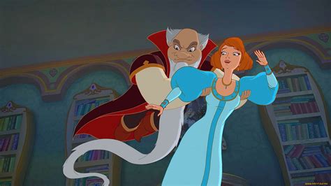 Скачать обои мультфильмы иван царевич и серый волк 2 девушка мужчина борода полет