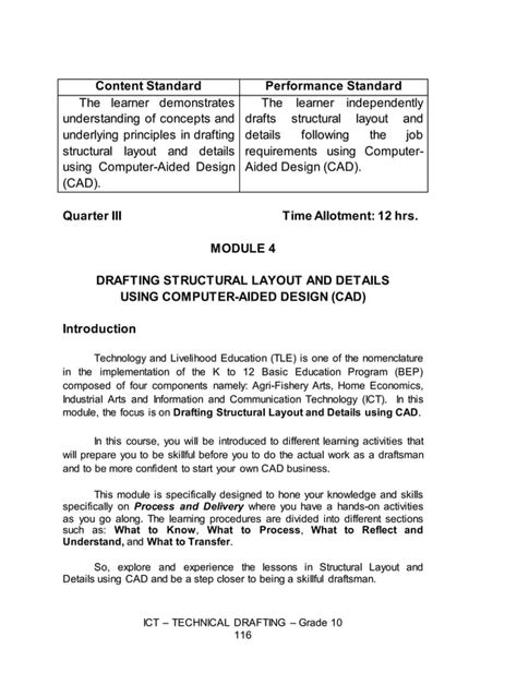 Technical Drafting Module 4 Pdf Drawing And Sketching Arts And Crafts