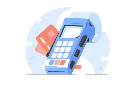 Premium Vector Contactless Payment Purchase Bank Terminal With Cards