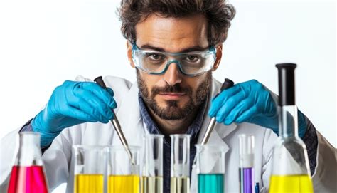 Scientist Conducting Experiments In Laboratory Premium Ai Generated Image