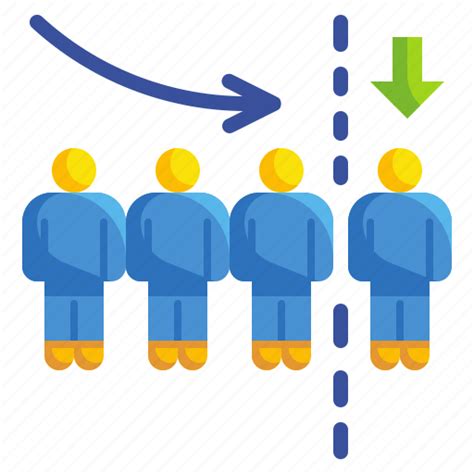 Business Company Downsizing Employee Factory People Reduce Icon