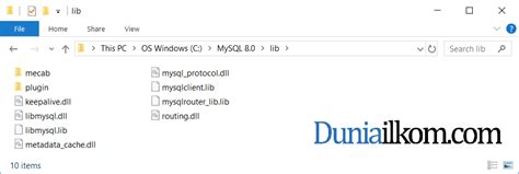 Tutorial Belajar Mysql Folder Instalasi Mysql Dan File I Duniailkom