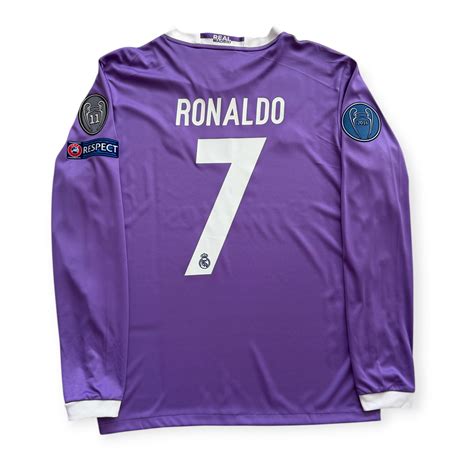 Ronaldo Jersey 7 Madrid 2016 2017 Adidas Real Madrid Long Sleeve Socc