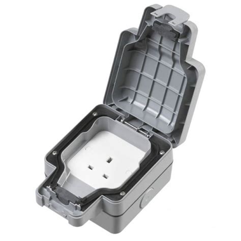 MK Masterseal Plus K56480GRY 1 Gang Unswitched Single Socket