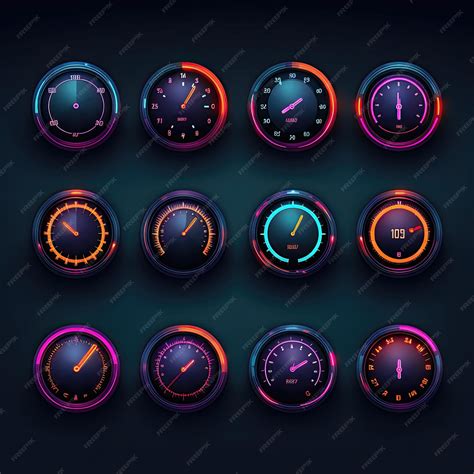 Premium Ai Image Panel Games Speedometer Ai Generated Hud Race Background Futuristic Ui