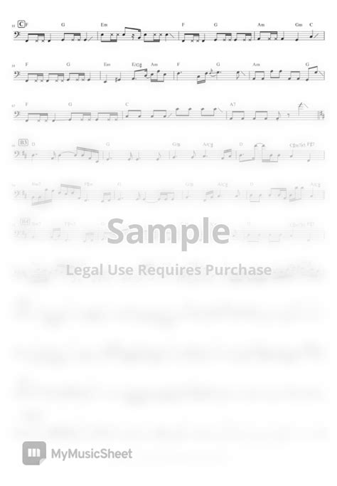 어 노 인 팅 사랑하는 나의 아버지 베이스 악보입니다 Tab 1staff By 이원재