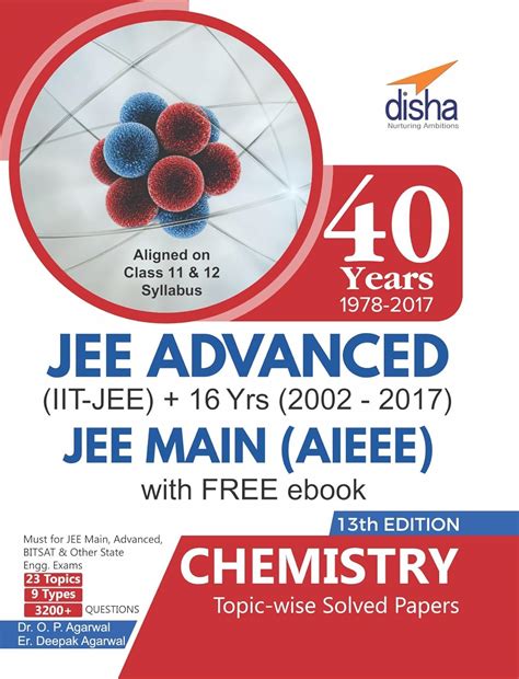 Years IIT JEE Advanced Yrs JEE Main Topic Wise Solved Paper Chemistry With Free Ebook