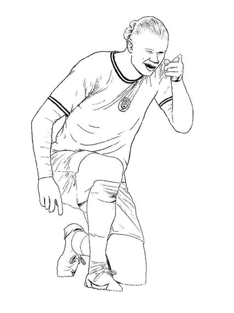 Erling Haaland Coloring Page Free Printable In 2023 Sports Coloring