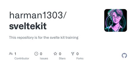 GitHub Harman Sveltekit This Repository Is For The Svelte Kit Training
