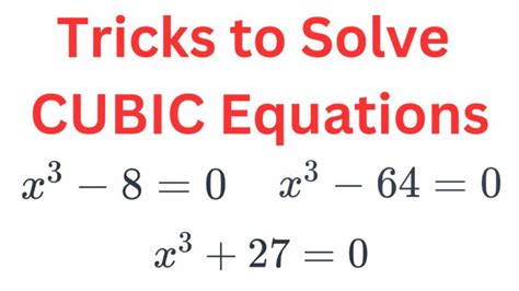 Master CUBE ROOTS Solve Equations EASILY