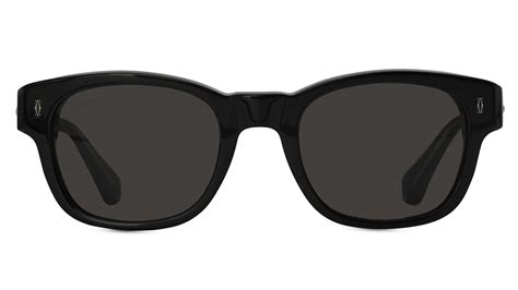 Cartier Men Rectangle Black Sunglass