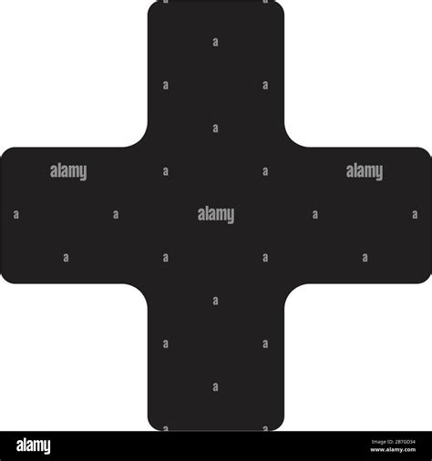 Add Plus Cross Icon Addition Math Sign Medical Health Symbol Stock Vector Illustration