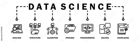 Data Science Banner Web Icon Vector Illustration Concept With Icon Of