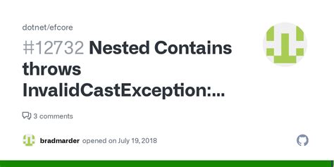 Nested Contains Throws Invalidcastexception Object Must Implement