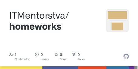 Github Itmentorstvahomeworks