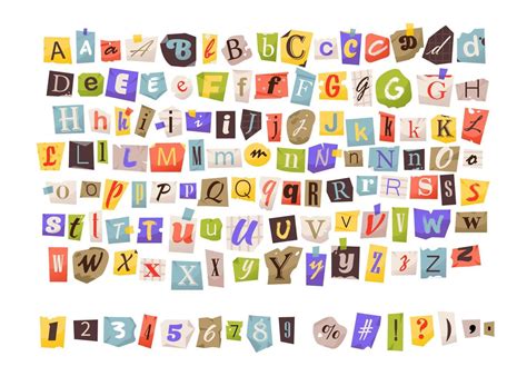 Clipping Alphabet Cut Letters Vector Font 13430151 Vector Art At Vecteezy