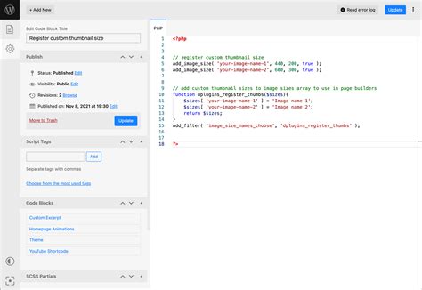 Code Block Editor Interface Dplugins