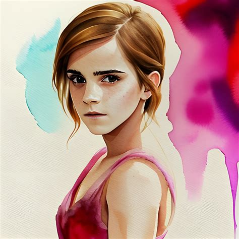 Shemale Emma Watson Water Color Arthubai