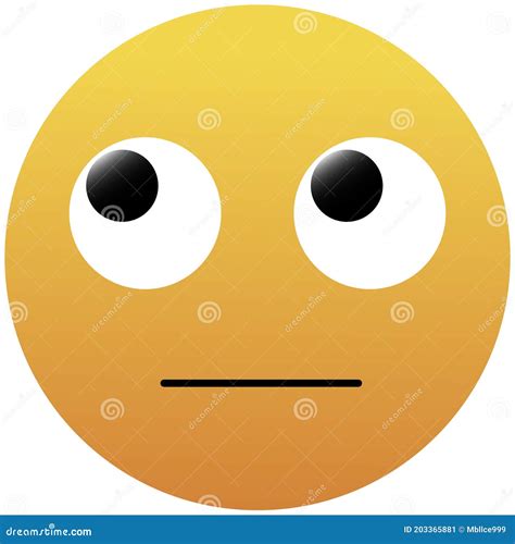Face With Rolling Eyes Emoji Showing Annoyed And Bored Expressions Stock Illustration
