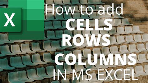 How To Insert Cells Rows And Columns In Ms Excel Excel Tips Youtube