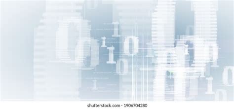 Bytes Binary Code Run Through Network Stock Vector Royalty Free