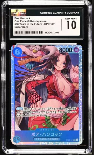 Boa Hancock Op07 051 Cgc 10 One Piece Tcg Jpn 500 Years In The