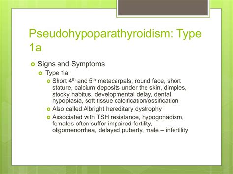 Pseudohypoparathyroidism Pptx