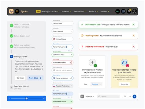 Figma Ui Kit Material X Design System By Roman Kamushken For Setproduct On Dribbble
