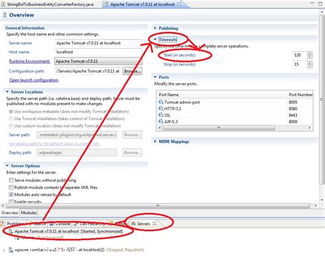 Java Tomcat 7 Not Starting In Eclipse 4 2 Timeout How To Get More Verbose Output Stack