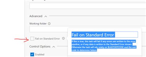 how can i prevent tfs from failing a powershell step when an error is