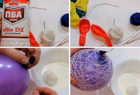 Поделки из ниток и ПВА клея 66 фото идей необычных изделий
