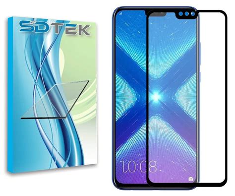 Sdtek Full Glass Screen Protector For Huawei Honor 8x Black