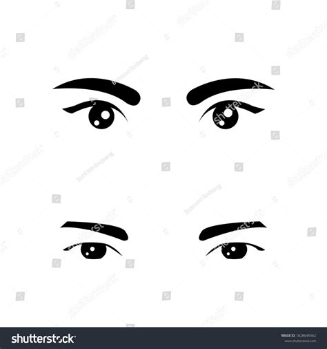 Set Cartoon Eyes Male Female Characters Vector Có Sẵn Miễn Phí Bản