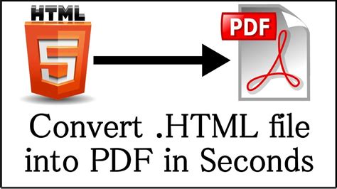 How To Convert Htmlwebpages To Pdf Youtube