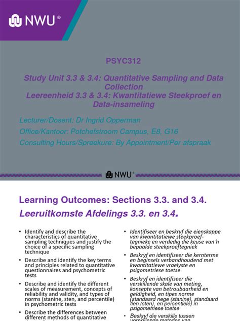 Psyc312 Su3 Lec9 Quant Sampling Data Collection Pdf Pdf