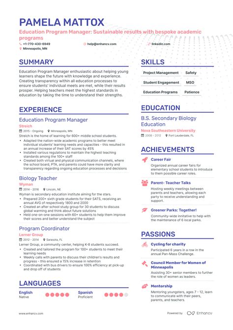 Program Manager Resume Examples Guide For IT Program Manager Resume Templates