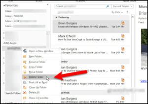 Remove RSS Feeds From Outlook Clutter Free Experience