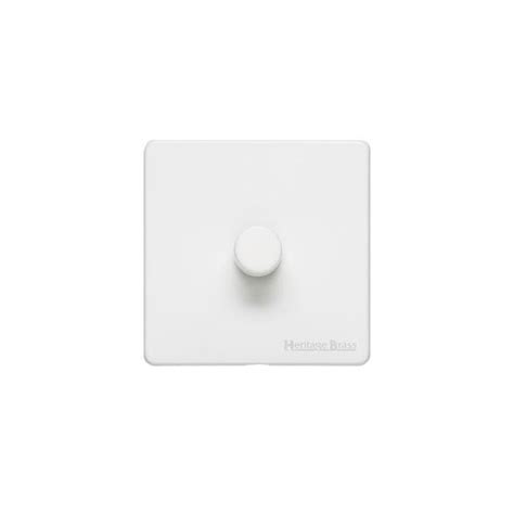 1 Gang Led Dimmer In Matt White Arrow Vintage Range