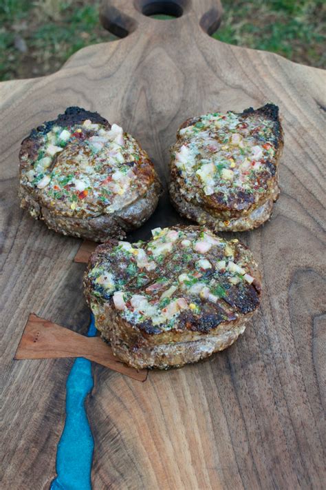 Charcoal Broiled Filet Mignon Over The Fire Cooking